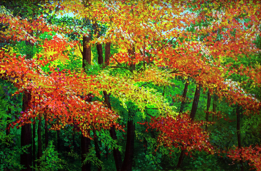 Oregon Fall Painting by Richard Gates - Fine Art America