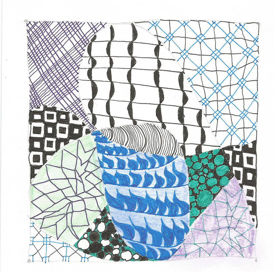 Patchwork Drawing by Callie Pitt - Fine Art America