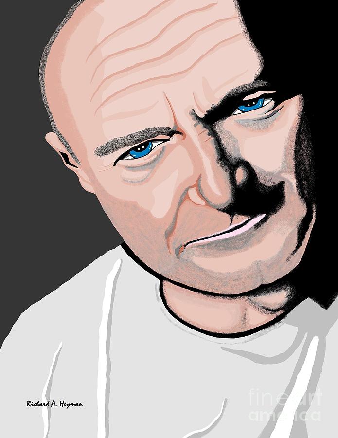 Phil Collins Painting by Richard Heyman - Fine Art America