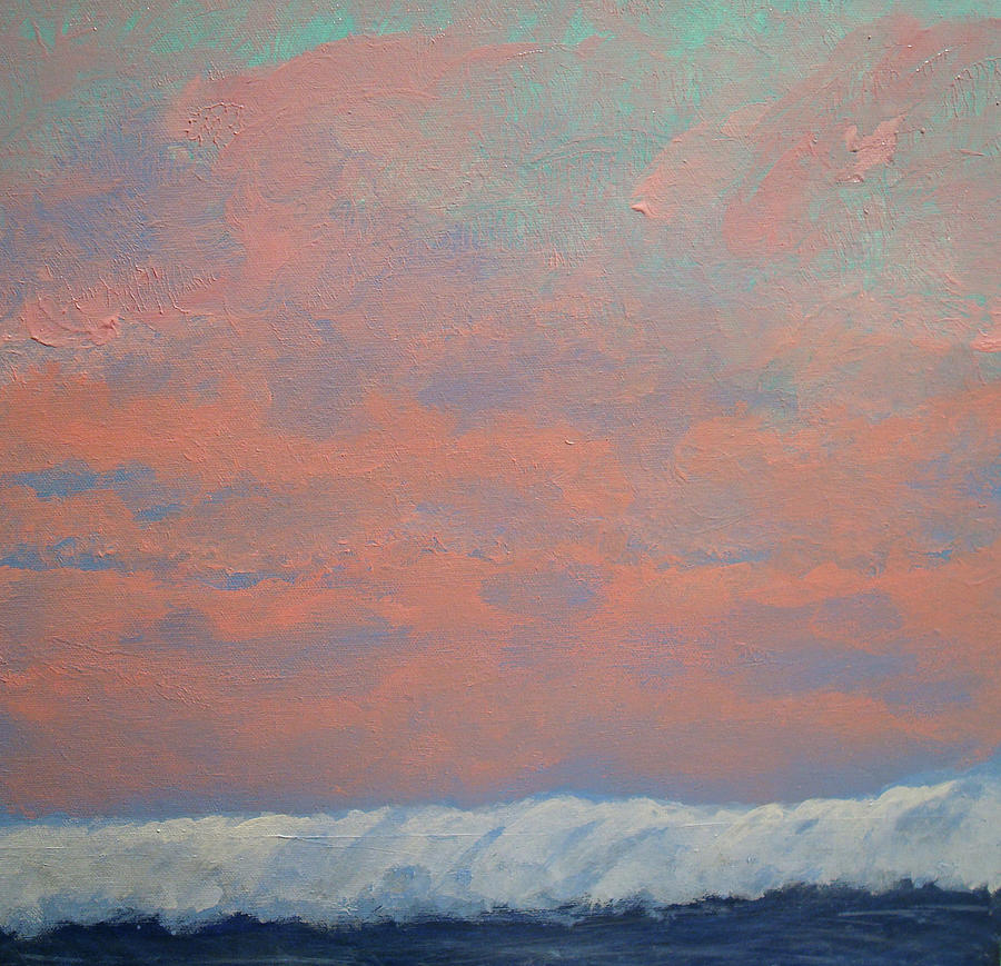 Pink Seascape Painting by Ronald Brischetto - Fine Art America