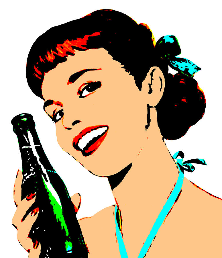 Pop Art Girl With Soda Bottle Digital Art By Joy Mckenzie Fine Art