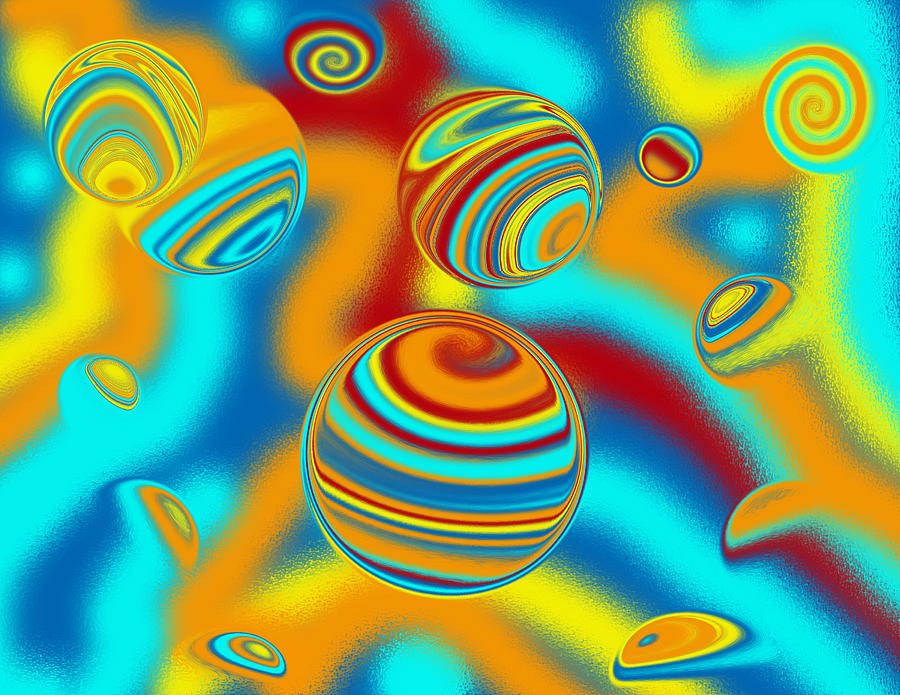 Psychedelic Bubbles Digital Art by Robbin Webb | Fine Art America