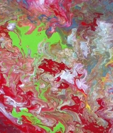 Red Flow Painting by Wendy Jackson - Fine Art America