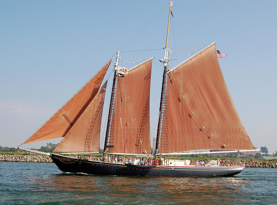 Red Sail Schooner Photograph by Greg Arnold - Fine Art America