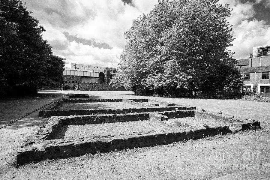 remains of the old roman fort mamucium in castlefield Manchester ...