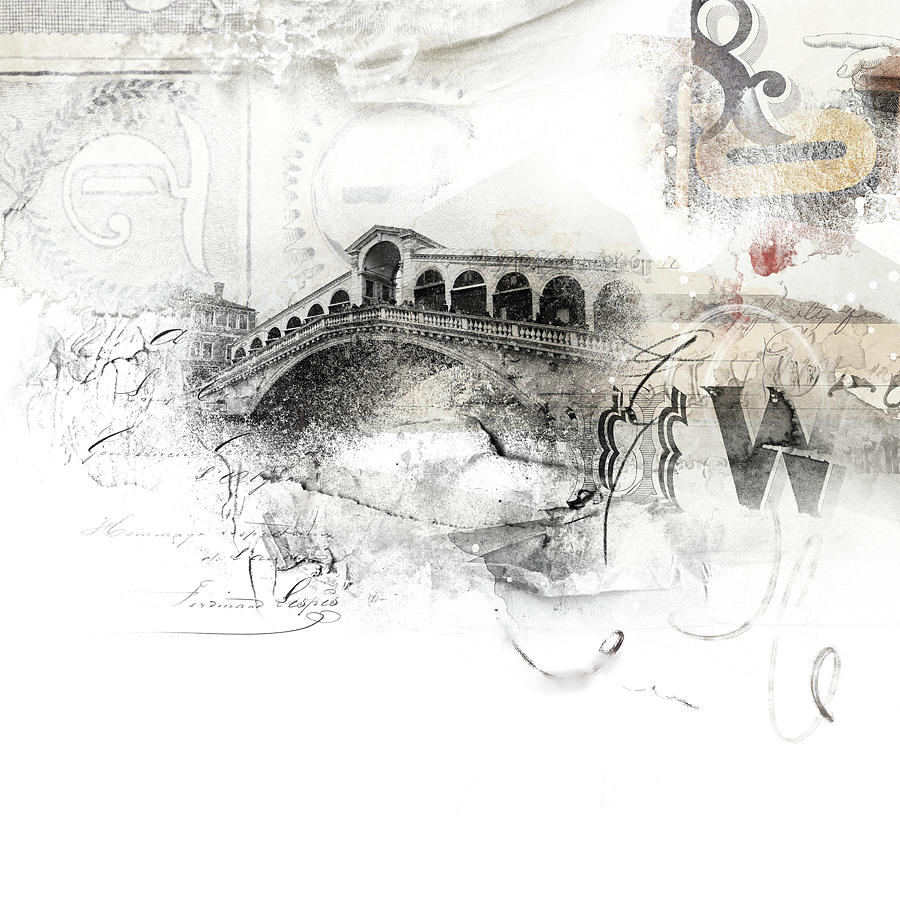 Rialto Bridge Digital Art by Trish Hoskin - Fine Art America