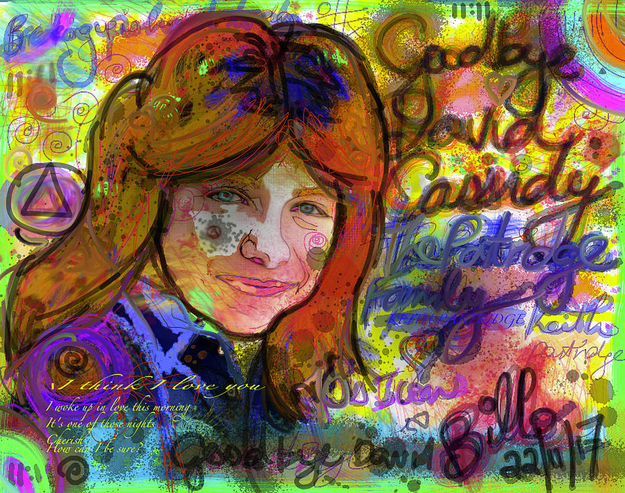 RIP David Cassidy Mixed Media by Bill OLeary