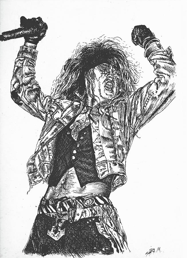 Rock Star Drawing by Maria Luna - Fine Art America