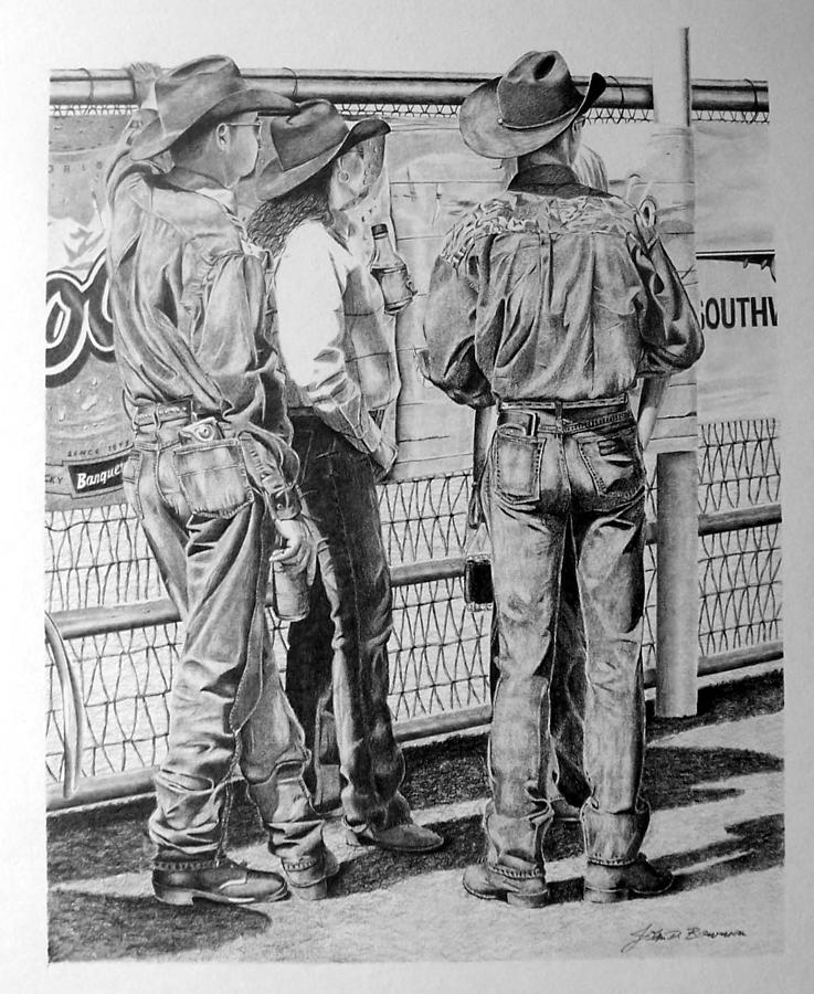 Rodeo Couples Drawing by John Bowman | Fine Art America
