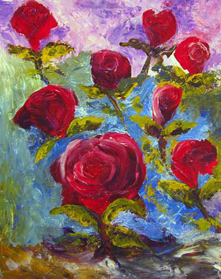 Rose Painting by Caren Benzer - Fine Art America