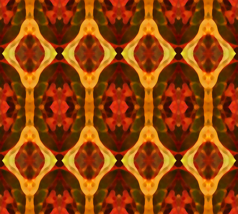 Ruby Glow Pattern Painting by Amy Vangsgard - Fine Art America