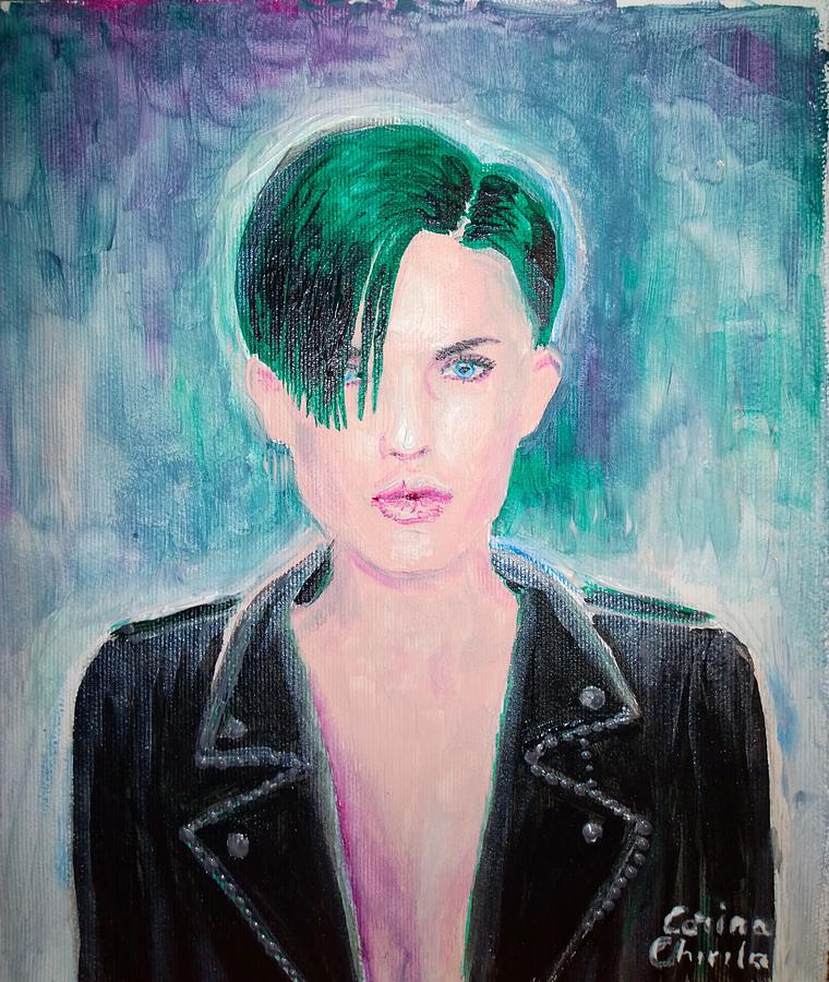 Ruby Rose Painting by Chirila Corina - Fine Art America