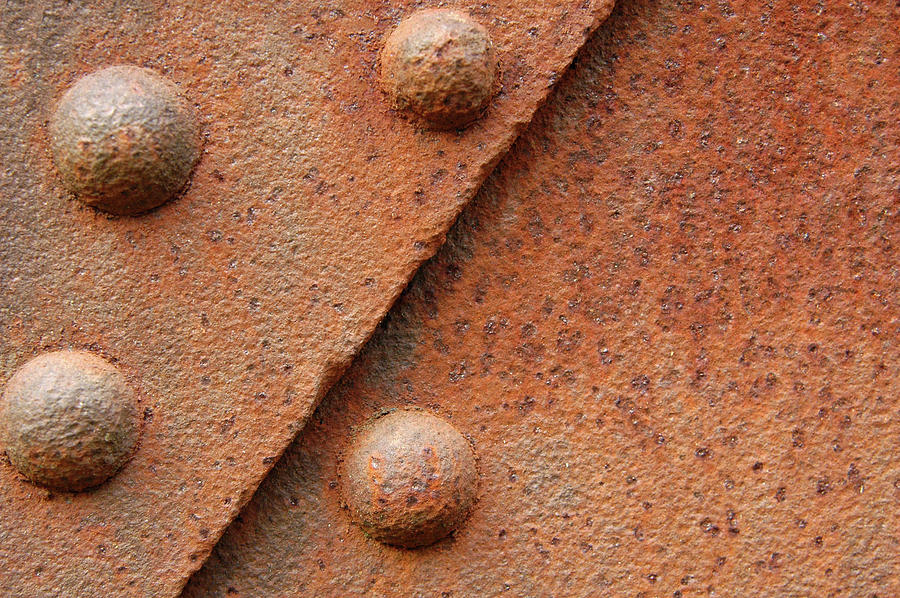 Rusty Steel Rivets Photograph By Lloyd Wilbur Fine Art America