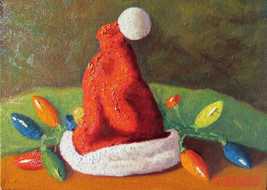 Santa's Hat Painting by Christine Kearns - Fine Art America