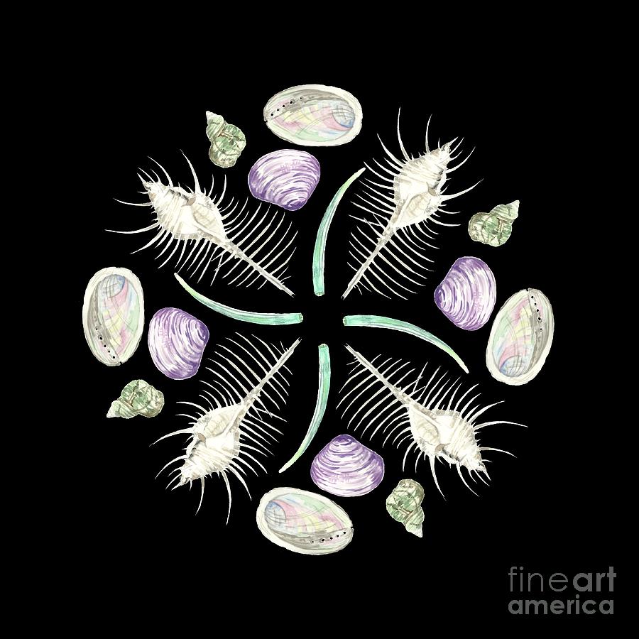 Shell Mandala - Philippines - Watercolor Painting by Cindy Skidgel ...