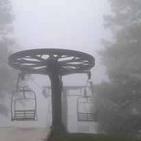 Ski Lift in Summer Mist Photograph by Lisa Rath - Fine Art America