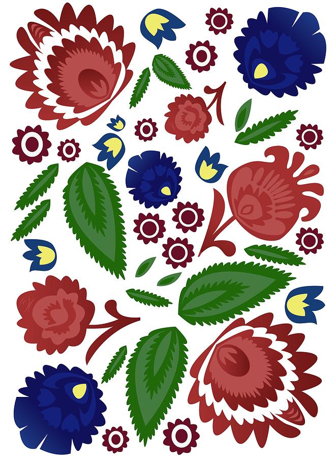 Slavic flowers Digital Art by Anda Rada - Fine Art America