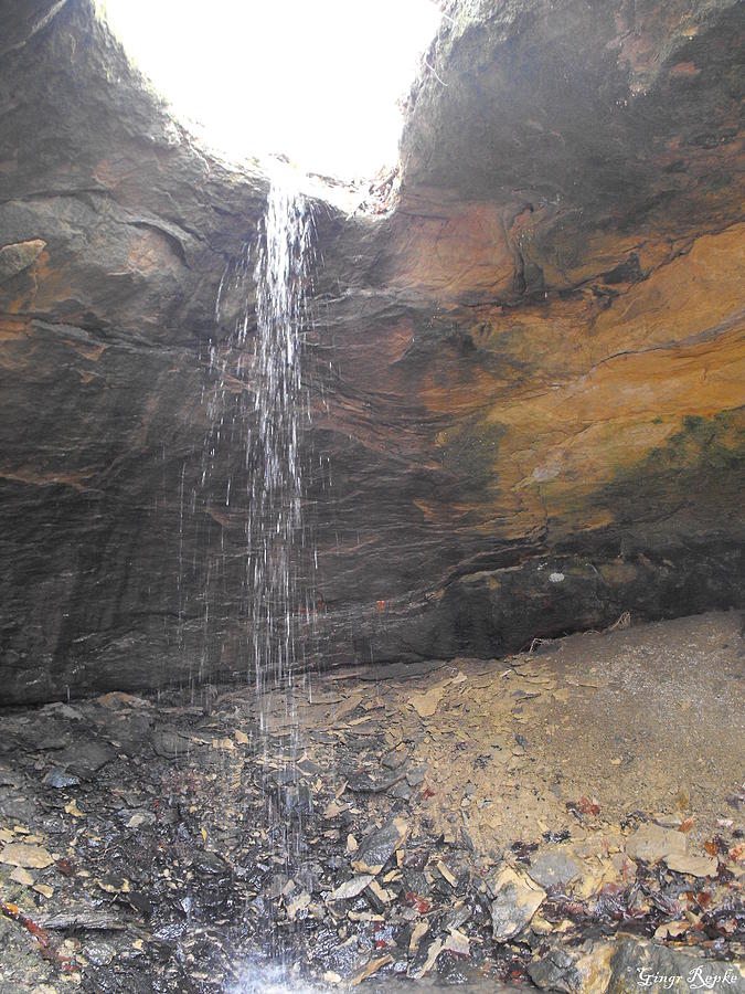 Small Cave Waterfall Photograph by Ginger Repke - Fine Art America
