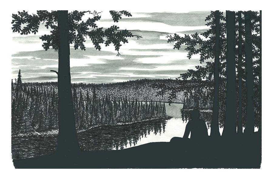 Solitude Drawing by Jonathan Baldock - Fine Art America