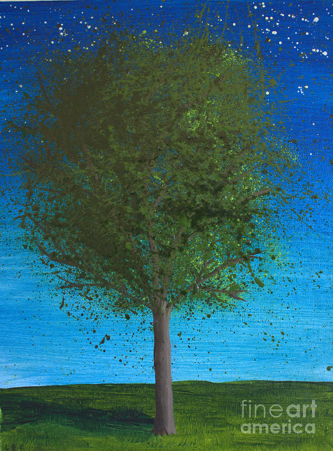 Splatter Tree Painting by Lee Alexander | Fine Art America