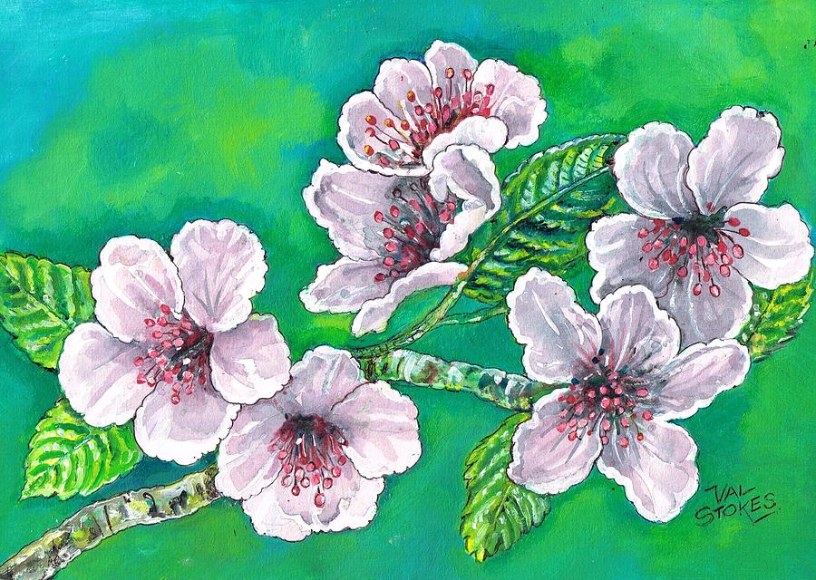 Spring blossoms Painting by Val Stokes - Fine Art America