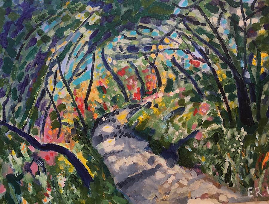 Spring path Painting by Elisabeth Refn - Fine Art America