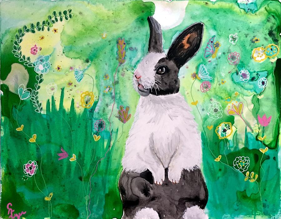 Spring Rabbit Painting by Carol Iyer - Fine Art America