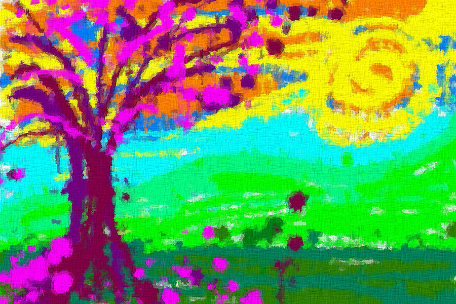 Spring tree Digital Art by Sandra Lock - Fine Art America