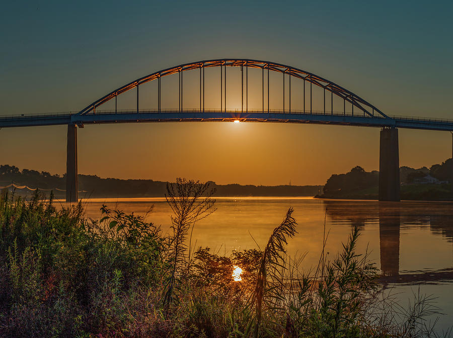 St Georges Bridge Delaware Mixed Media by Capt Gerry Hare - Fine Art ...