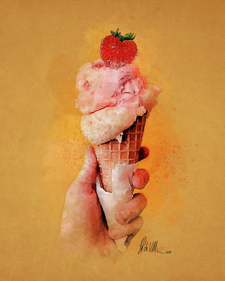 Strawberry Ice Cream Cone Tumblr