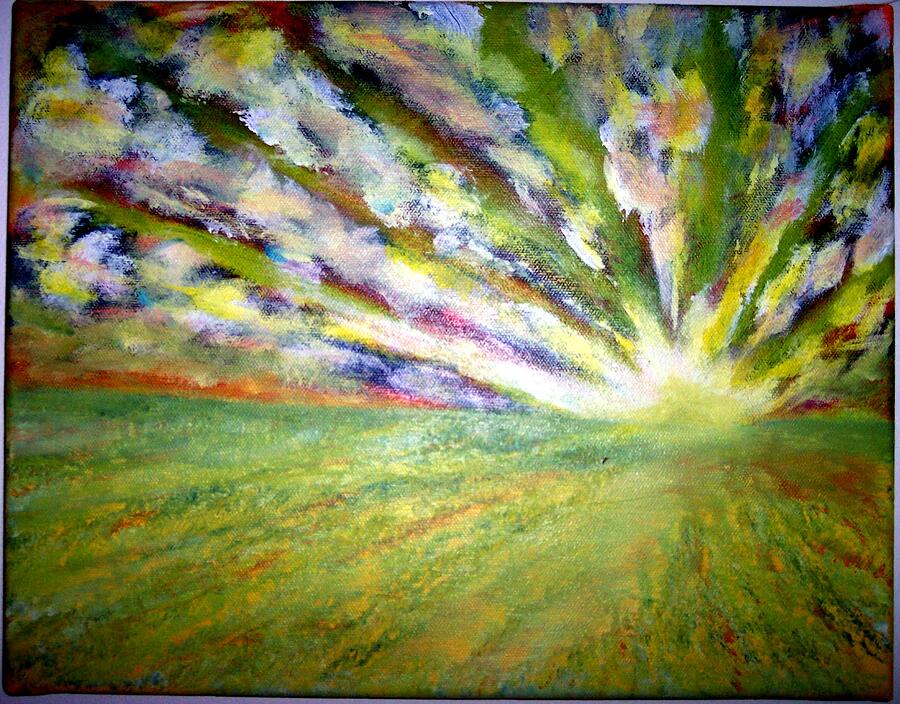 Sun Burst Painting by Eugene Coderre - Fine Art America