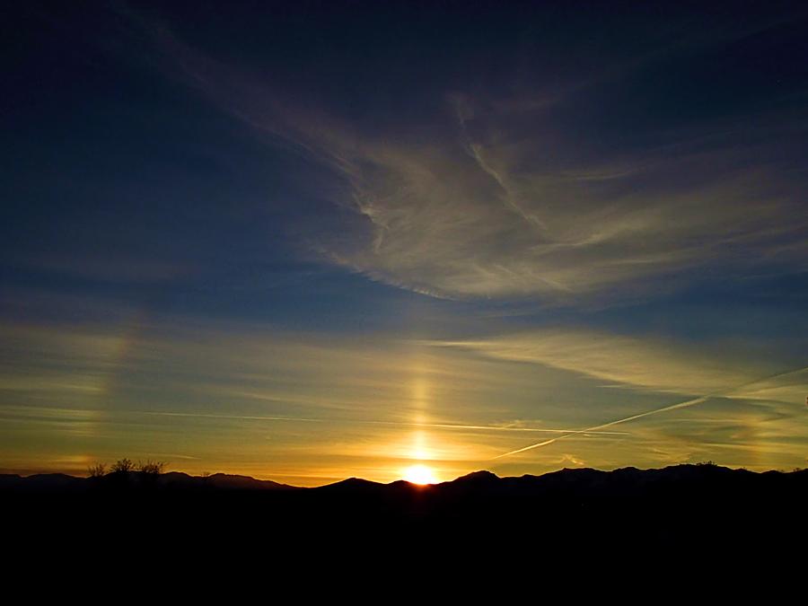 Sun Pillar and Sundogs Photograph by Heather Tierney - Fine Art America