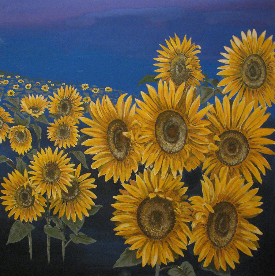 Sunflower Painting by Patrick Bornemann - Fine Art America