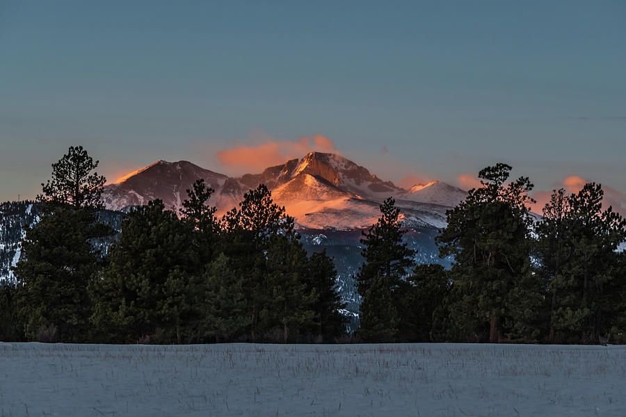 Sunrise On Longs Peak Estes Park Colorado Photograph By Ron Suich Fine Art America
