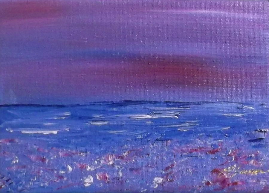 Sunset Bay Painting by Emma Farrow - Pixels