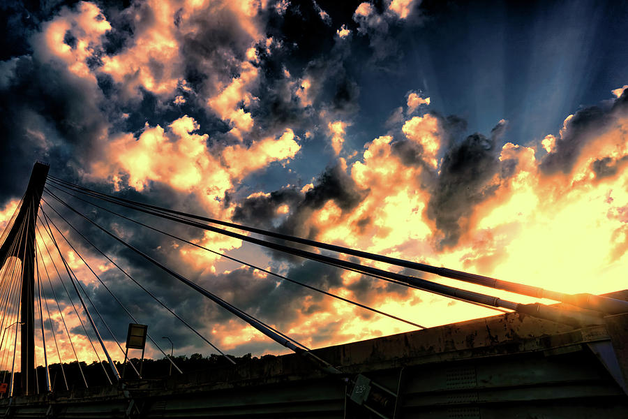 Sunset over Bridge Photograph by Scott Bryan - Fine Art America