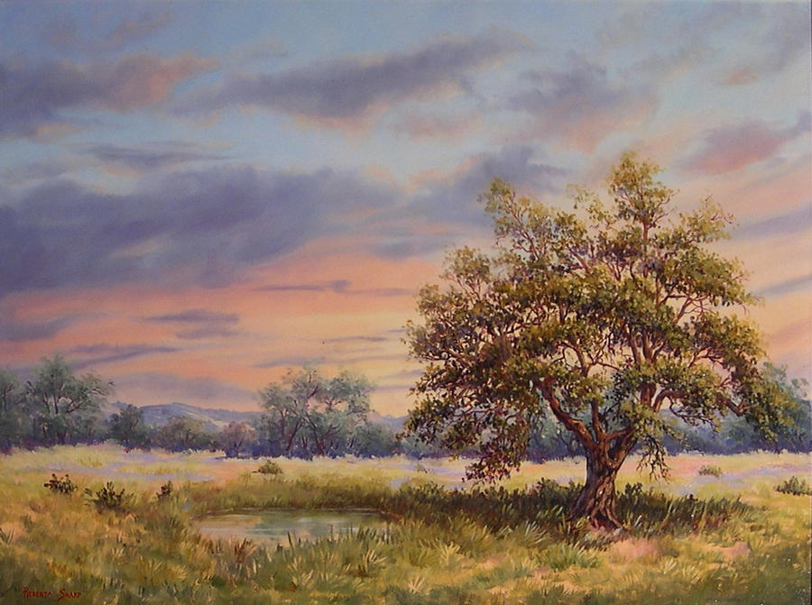 Sunset Painting by Roberta Sharp - Pixels