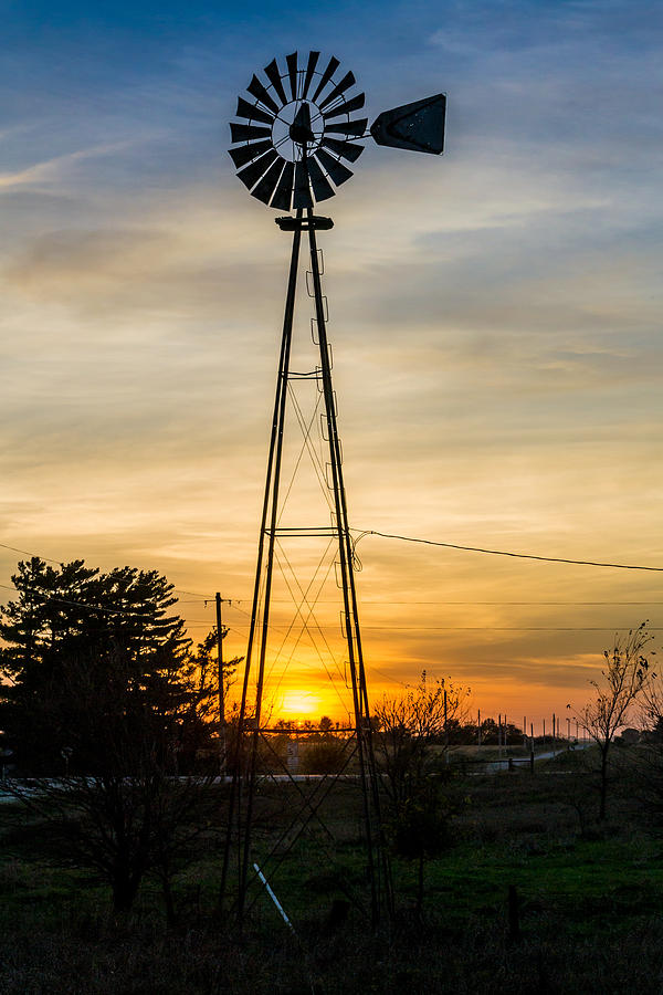 Sunset Through the Windmill Photograph by Willard Sharp - Fine Art America