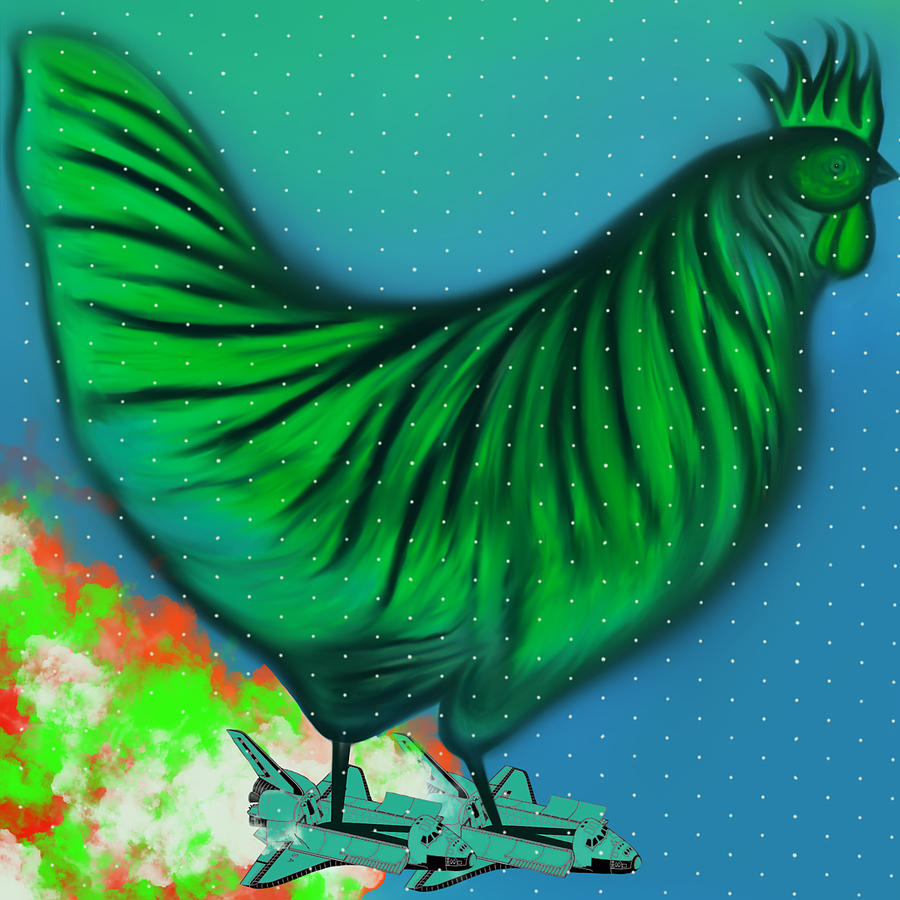 SuperGalacticEspialaRooster Digital Art by Alexandro Rivera - Fine Art ...