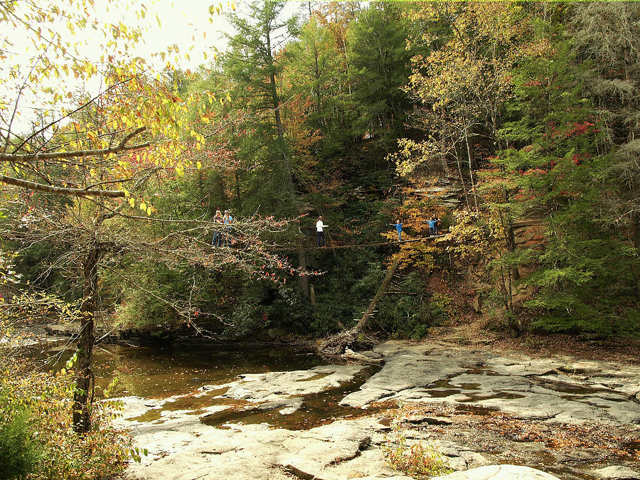 Suspension Bridge-in use Photograph by Thomas Whitehurst - Fine Art America