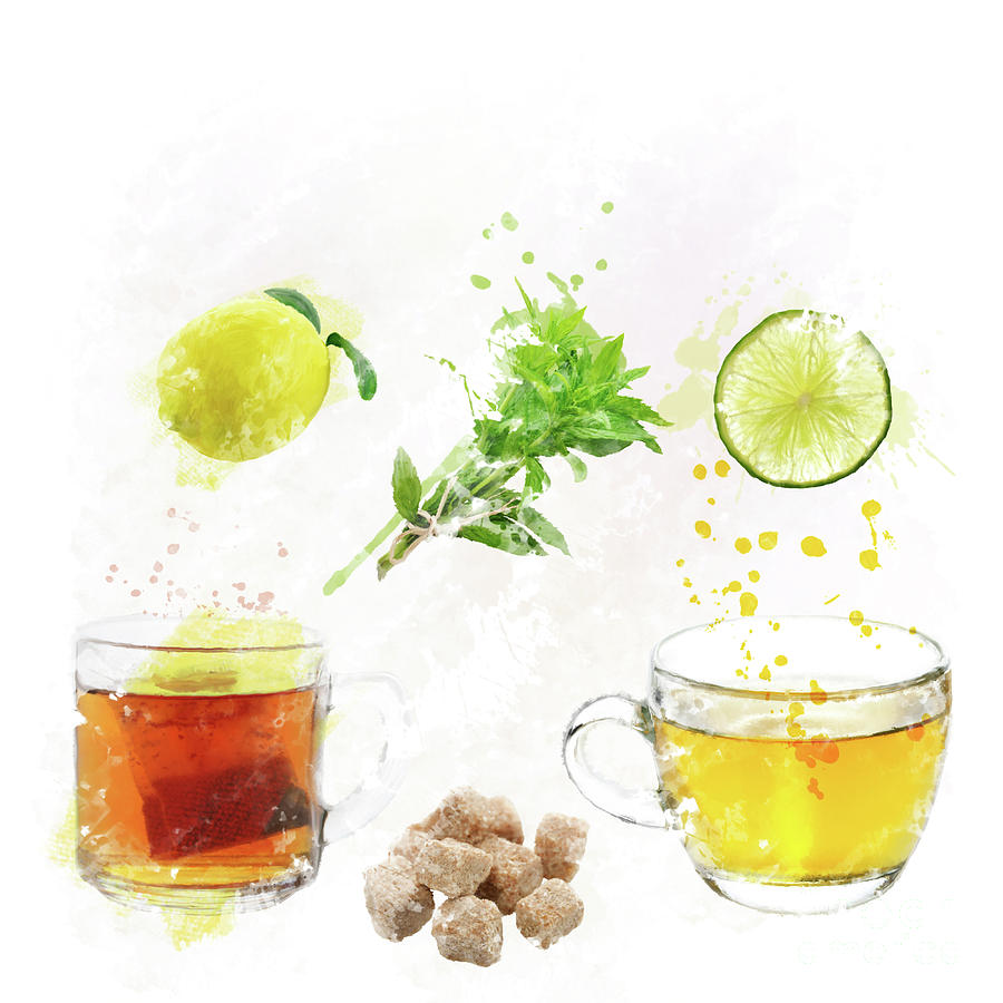 Tea Set Watercolor Photograph by Svetlana Foote - Fine Art America