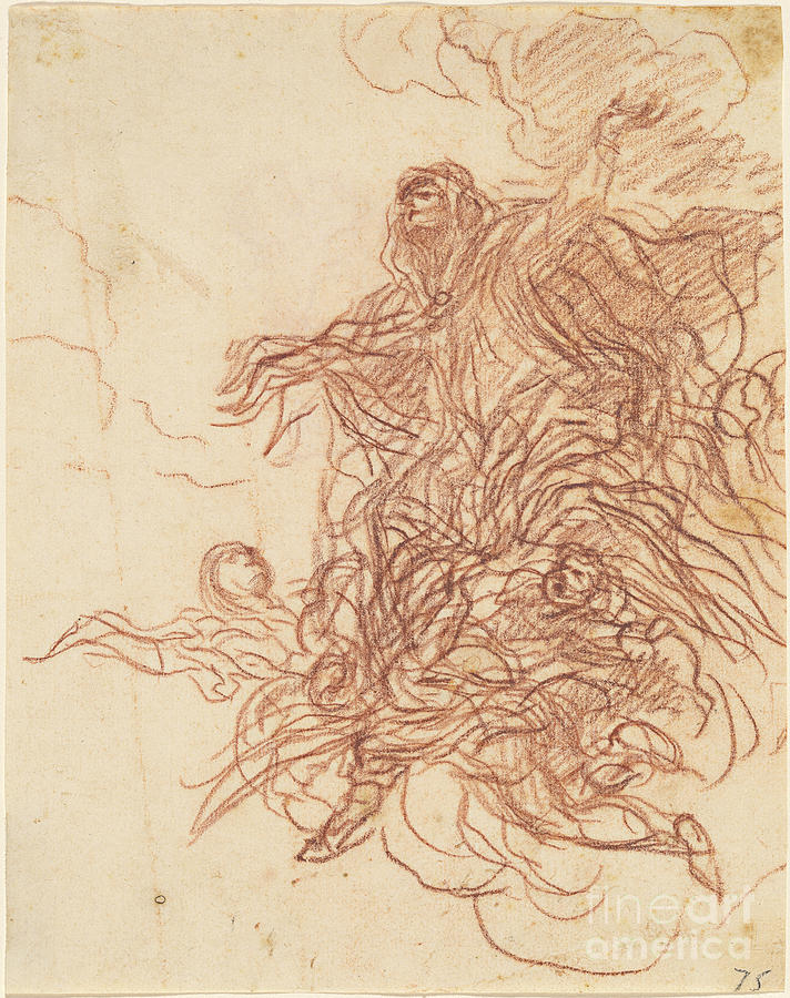 The Assumption Of The Virgin Drawing by Baldassare Franceschini - Fine ...