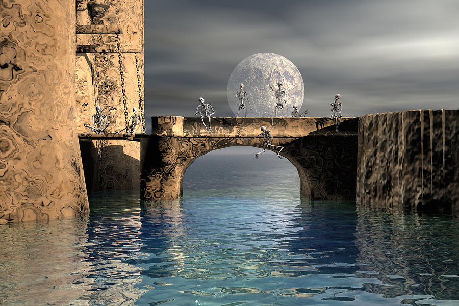 The castle moat gang Digital Art by Claude McCoy - Pixels Merch