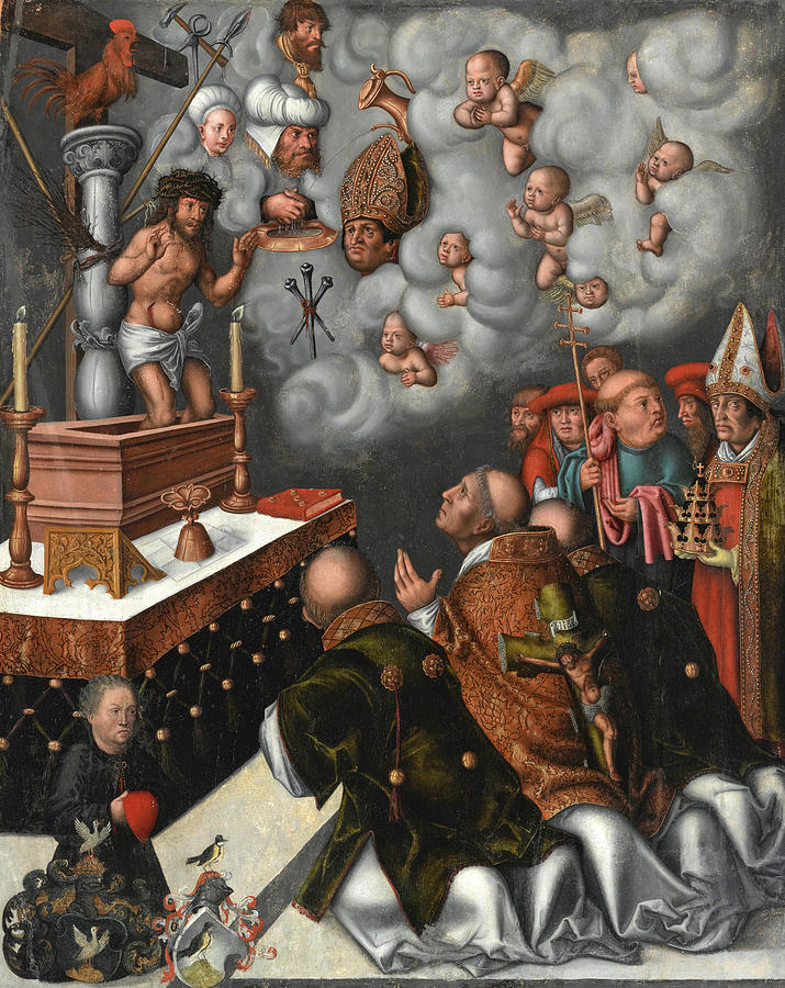 The Miraculous Mass of Saint Gregory the Great Painting by The Master ... The Miraculous Mass of Saint Gregory the Great Painting by The Master ...