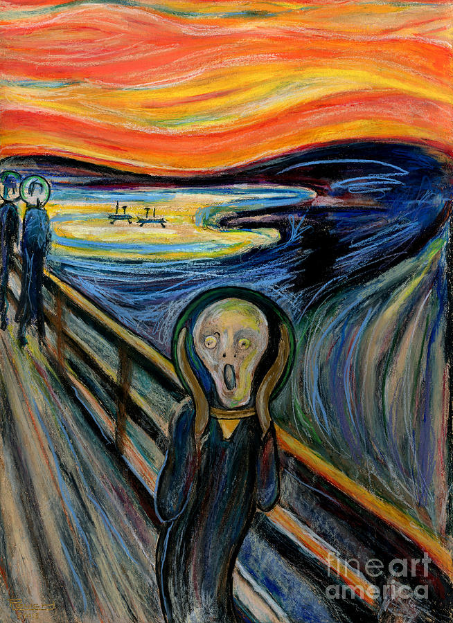 The Scream on Mars Mixed Media by Michelle Rouch - Pixels