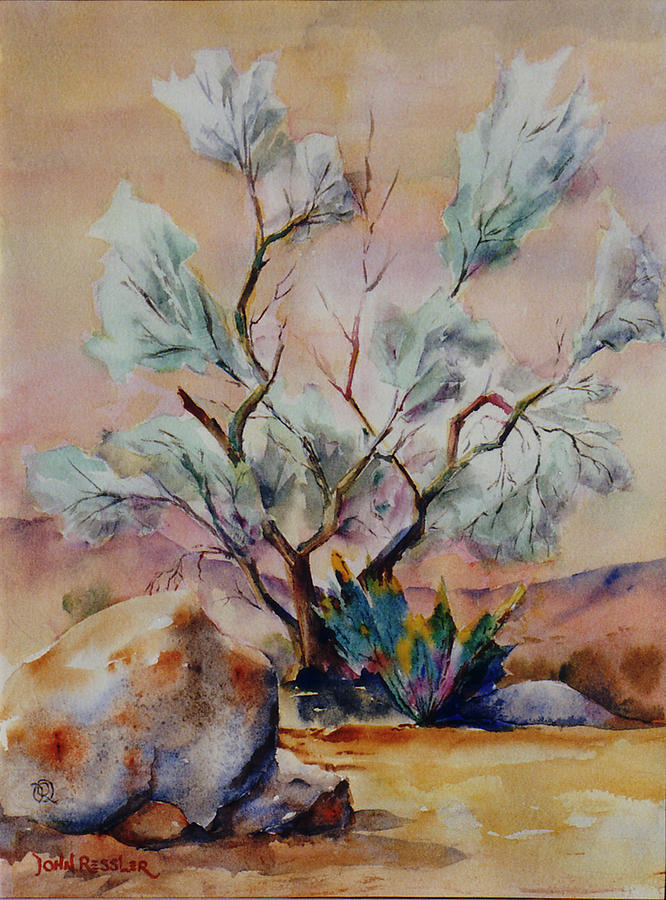 The Smoketree Is Lit. Painting by John Ressler - Fine Art America