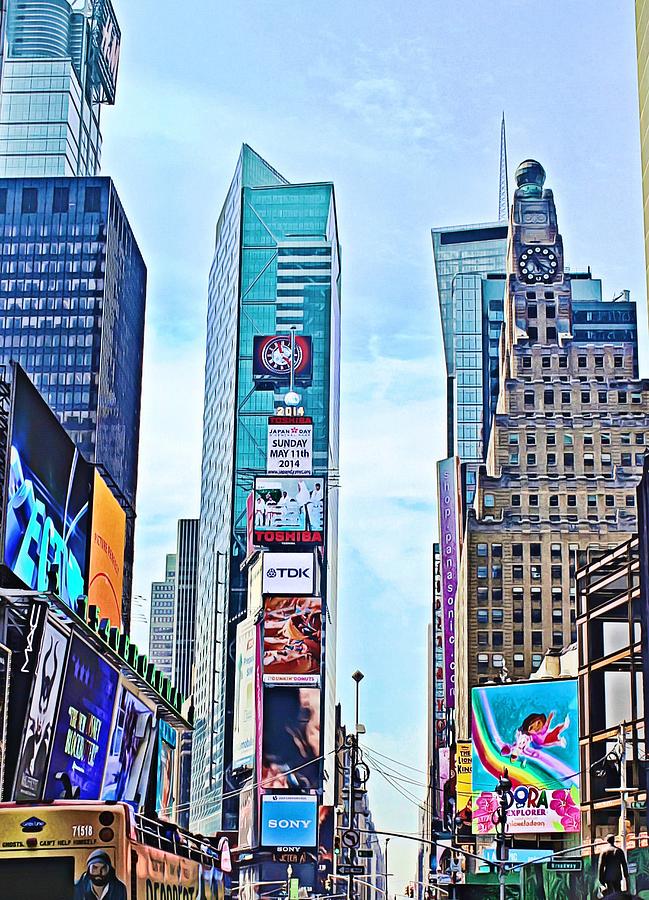 Times Square Digital Art by Mary Pille - Fine Art America
