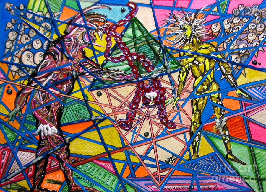 Triangles Painting by Anthony Masterjoseph - Fine Art America