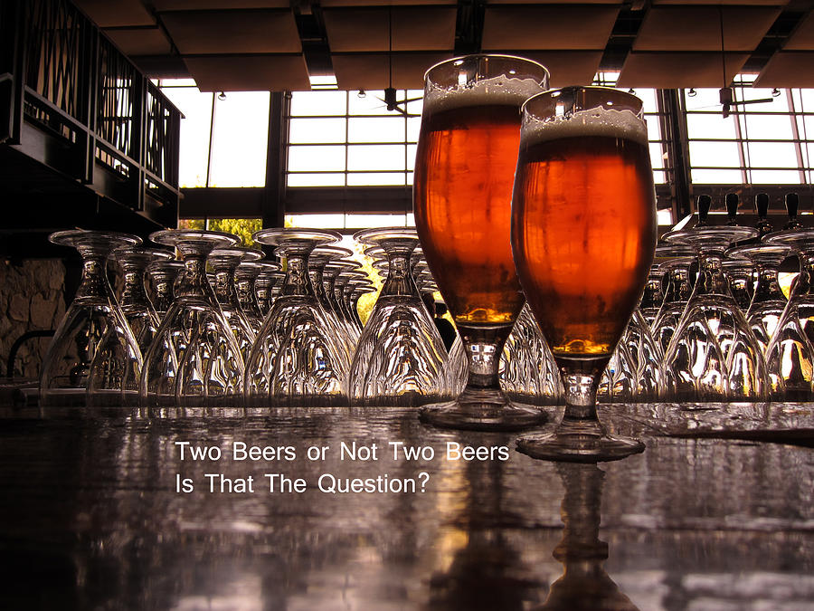 Two Beers Photograph by Michael Riley - Pixels