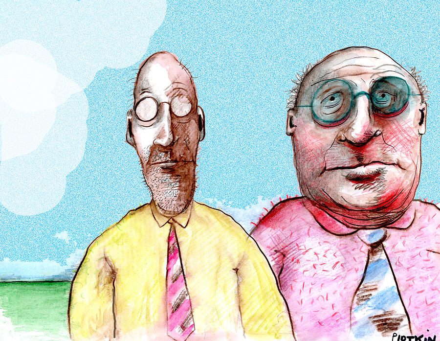 Two Brothers Drawing by Jonathan Plotkin - Fine Art America